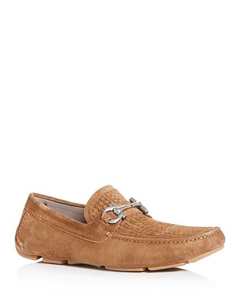 Salvatore Ferragamo Men's Parigi Woven Suede Drivers | Bloomingdale's