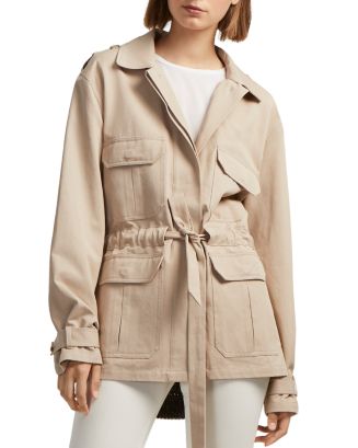 FRENCH CONNECTION Mozart Knit-Back Trench Coat | Bloomingdale's