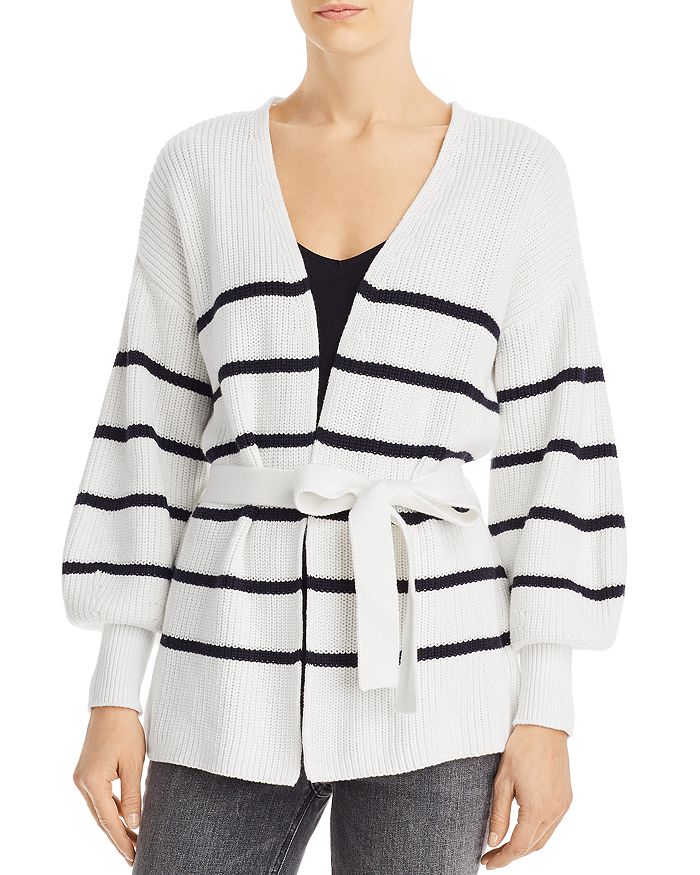 FRAME Striped Wrap Sweater | Bloomingdale's