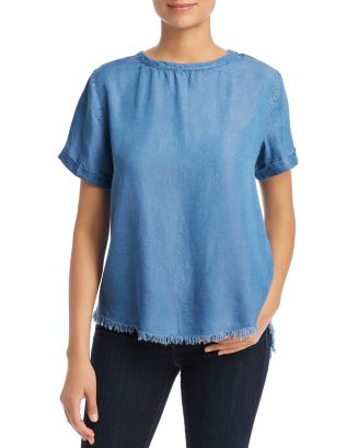 Alison Andrews Chambray High/Low Top | Bloomingdale's