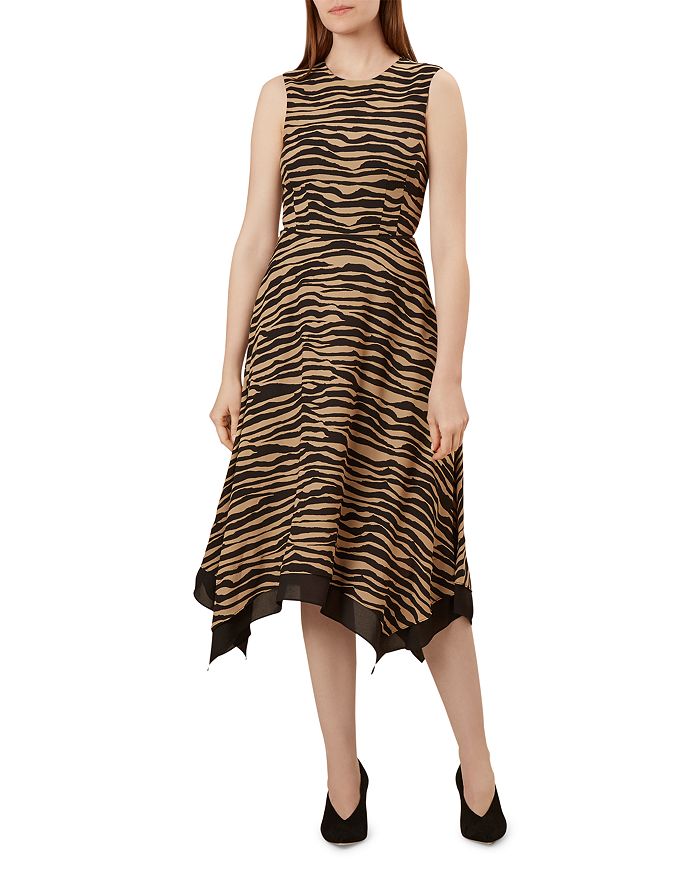HOBBS LONDON Madeline Animal Print Midi Dress | Bloomingdale's