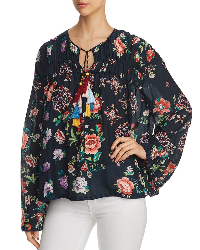 Johnny Was Harley Printed Tassel Top | Bloomingdale's