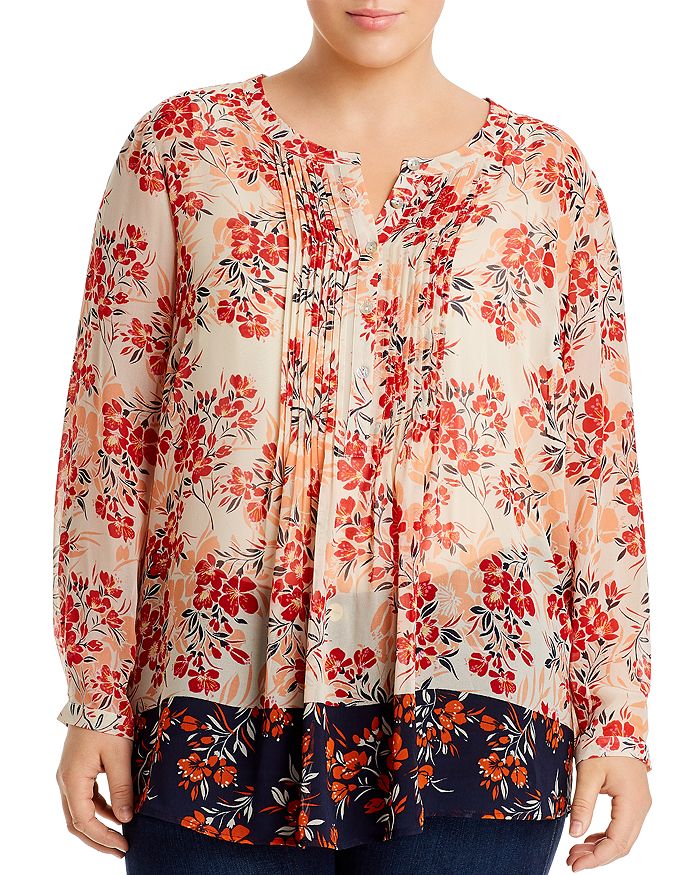 Daniel Rainn Plus Floral Print Top | Bloomingdale's