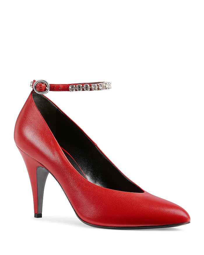 Gucci Women's Leather Pumps with Crystals | Bloomingdale's