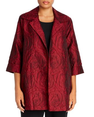 Caroline Rose Plus Rose Patterned Jacquard Party Jacket | Bloomingdale's