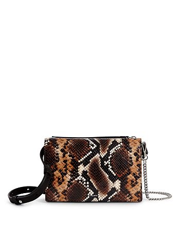 ALLSAINTS Fetch Snake Print Chain Wallet | Bloomingdale's