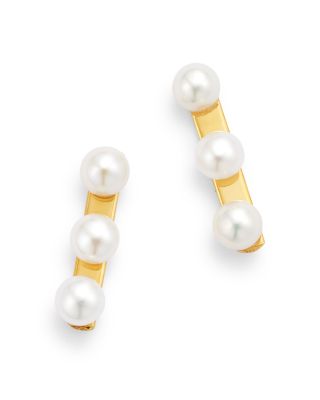 Bloomingdale's Cultured Freshwater Pearl Bar Stud Earrings in 14K Yellow Gold - 100% Exclusive ...