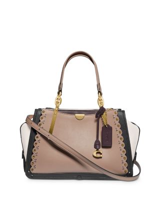 COACH Dreamer Scalloped Rivet Border Medium Leather Carryall ...