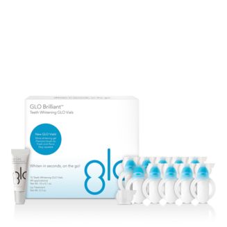 GLO Science Brilliant Teeth Whitening GLO Vials, 10 Pack Plus Lip Care ...