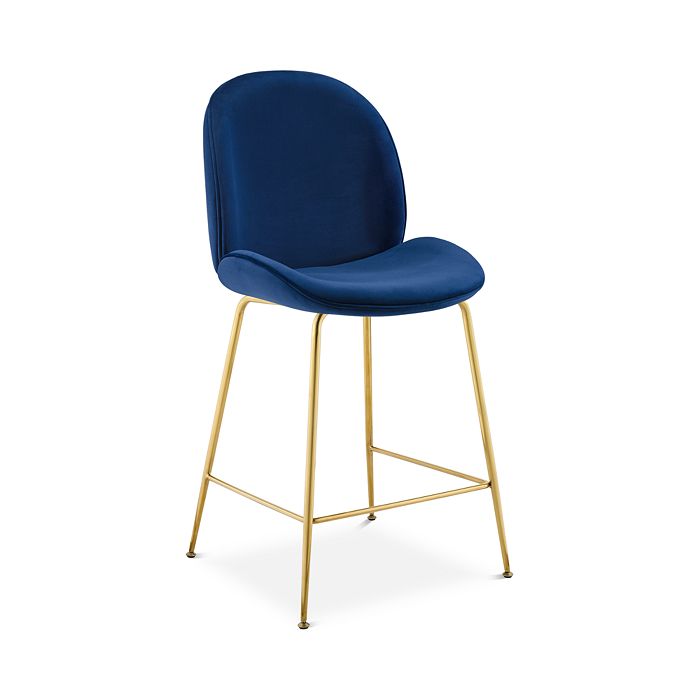 Modway Scoop Velvet Counter Stool | Bloomingdale's