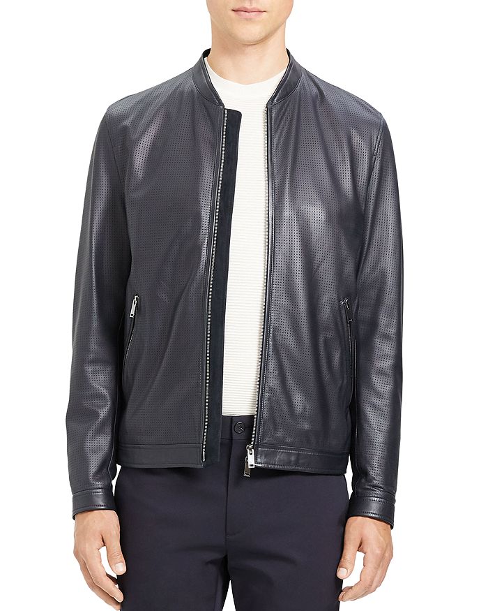 Theory Morrison Benji Slim Fit Leather Jacket | Bloomingdale's