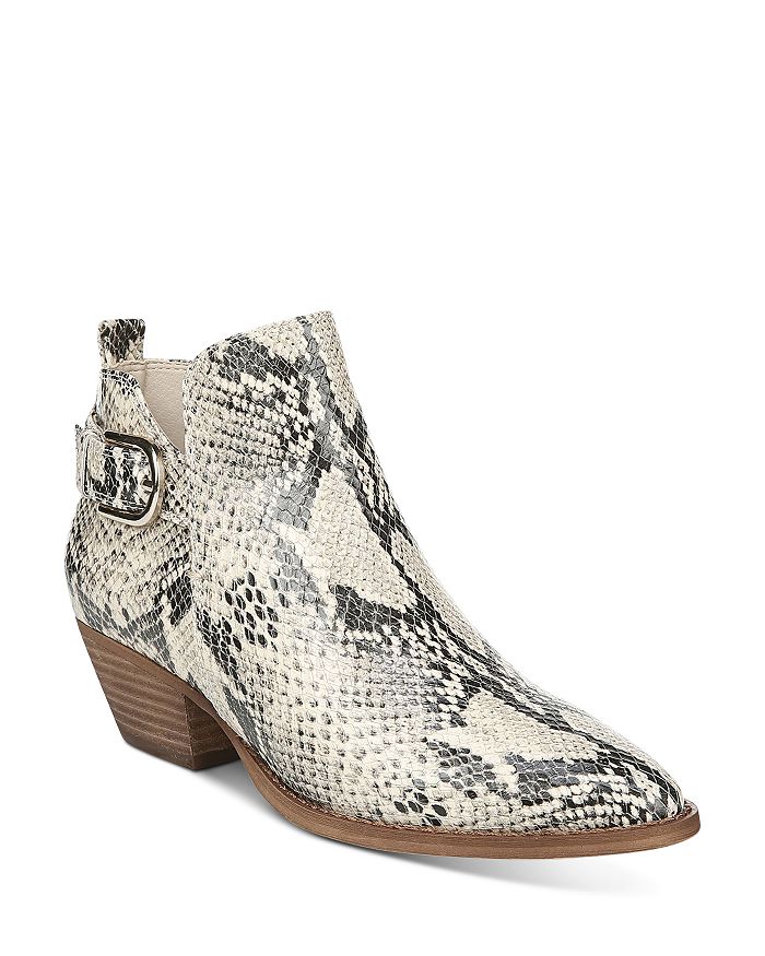 Sam Edelman Women's Neena Snake Print Booties | Bloomingdale's
