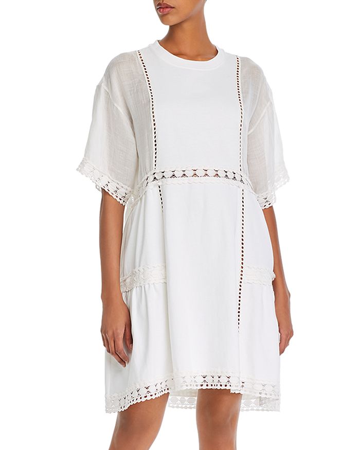 See by Chloé Lace-Inset Trapeze Dress | Bloomingdale's