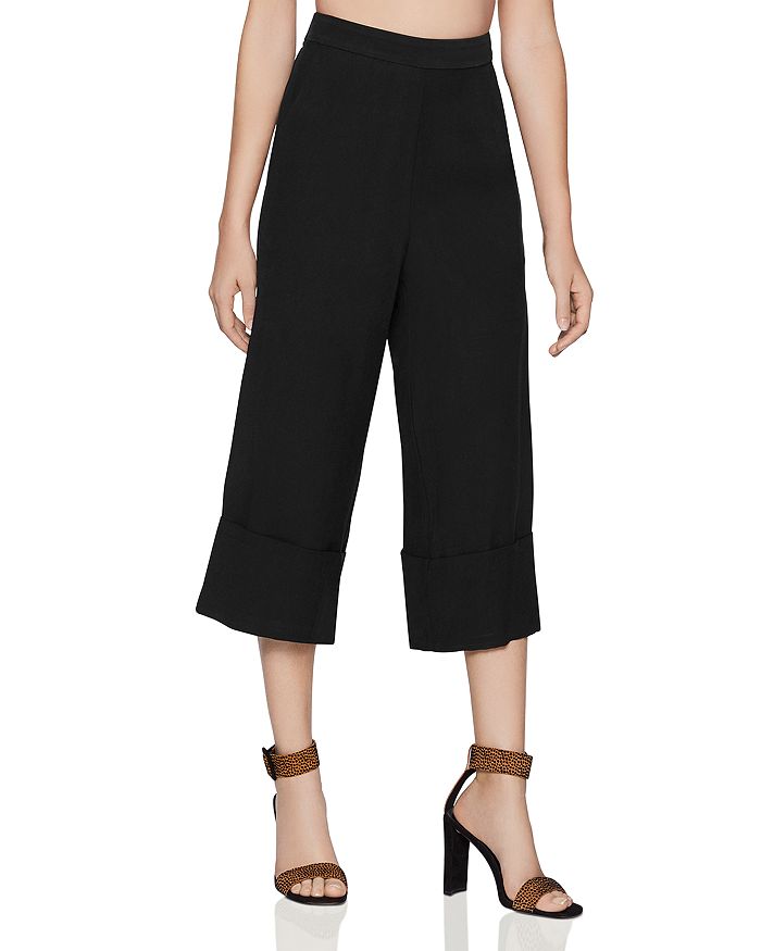 BCBGeneration High-Rise Cropped Wide-Leg Pants | Bloomingdale's
