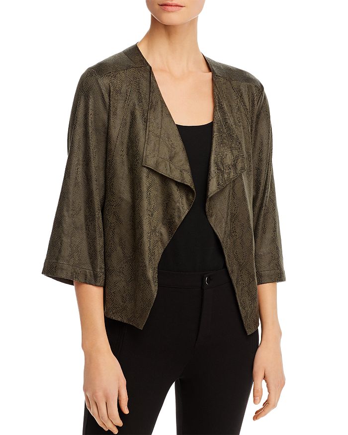 Lyssé Penelope Snake-Embossed Faux-Suede & Ponte Jacket | Bloomingdale's