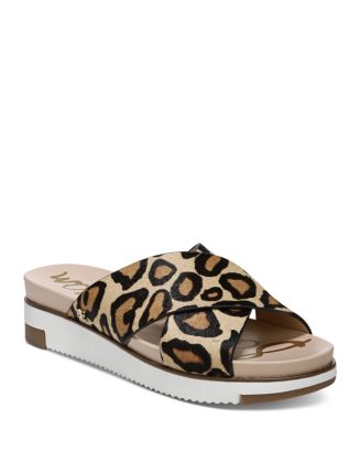 Sam Edelman Women's Audrea Leopard Print Platform Slide Sandals ...