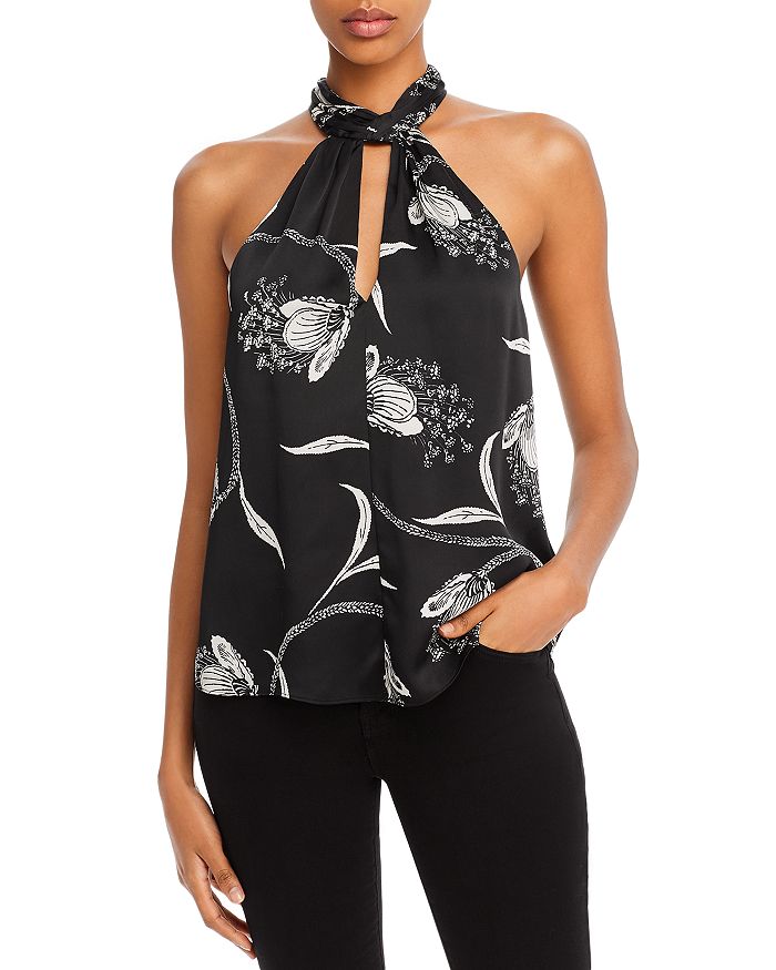 Joie Cedra B Printed Keyhole Racerback Top | Bloomingdale's