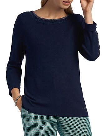 BASLER Sparkle Trimmed Pullover Sweater | Bloomingdale's