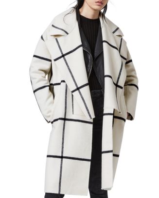 ALLSAINTS Ryder Woven Checked Coat | Bloomingdale's