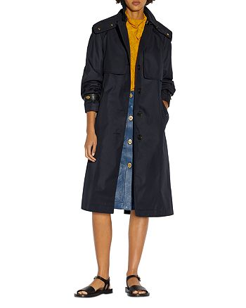 COACH Hooded Trench Coat | Bloomingdale's