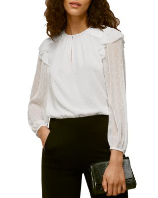 Whistles Sophia Dobby Smocked Top | Bloomingdale's