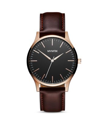 MVMT 40 Series Leather Strap Watch, 40mm | Bloomingdale's