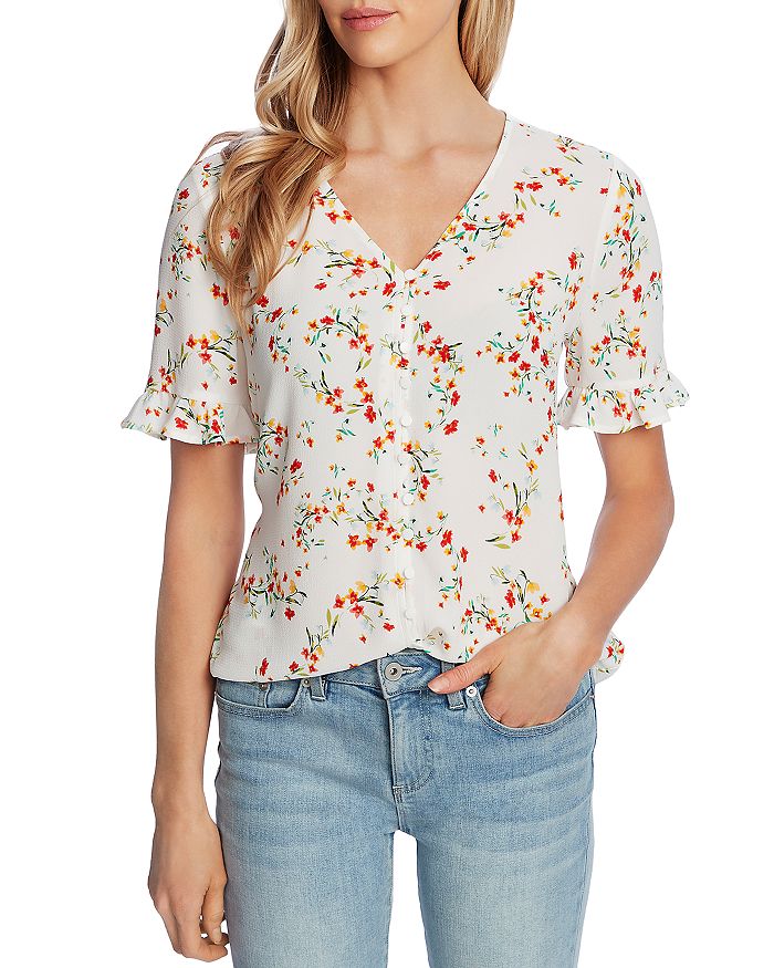 CeCe Ruffle Sleeve Blouse | Bloomingdale's
