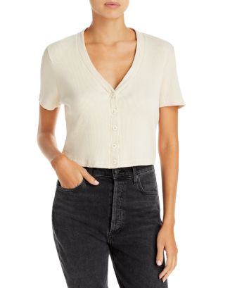 AMO Cropped Cardigan Sweater | Bloomingdale's