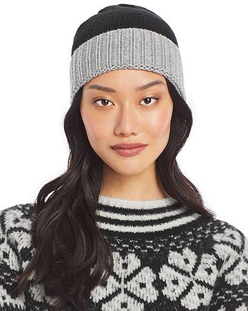 AQUA Colorblock Knit Hat - 100% Exclusive | Bloomingdale's
