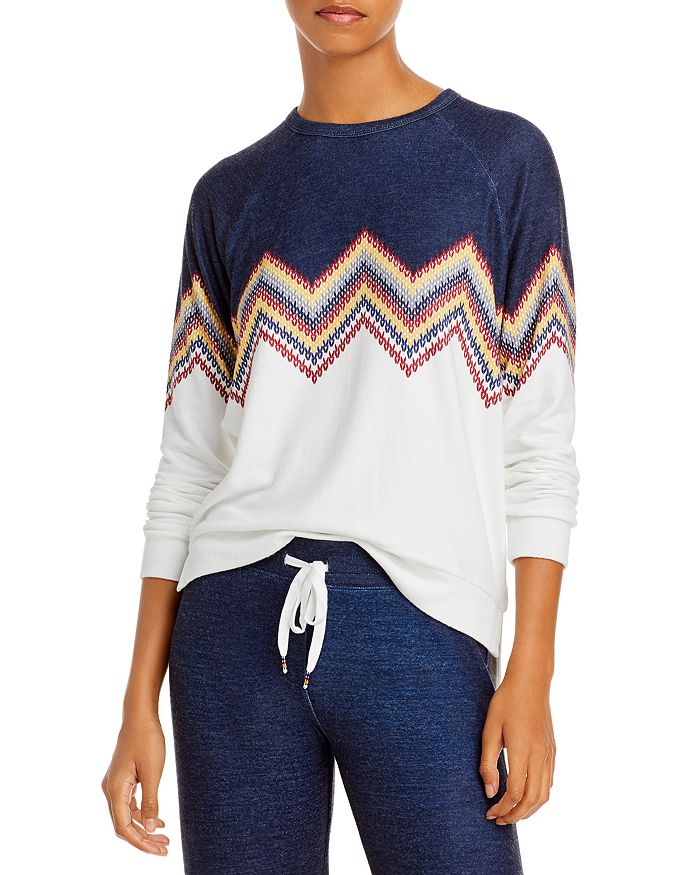 PJ Salvage Rainbow Chevron Long Sleeve Top | Bloomingdale's