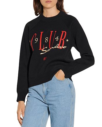 Sandro Club Embroidered Sweater | Bloomingdale's