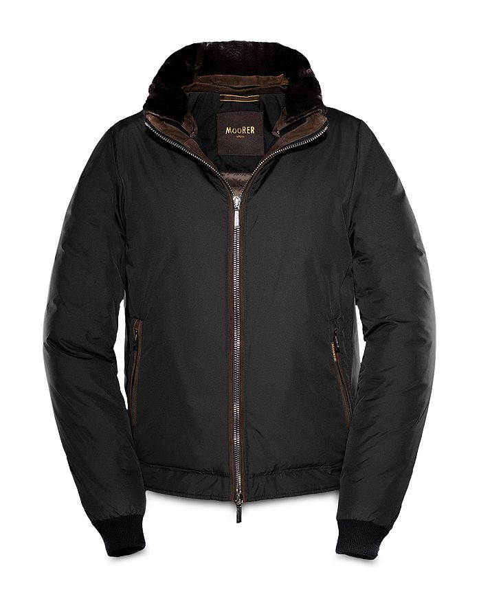 Moorer Zip Front Bomber Down Jacket | Bloomingdale's