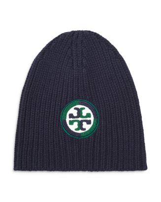 Tory Burch Color Block Logo Merino Wool Beanie | Bloomingdale's