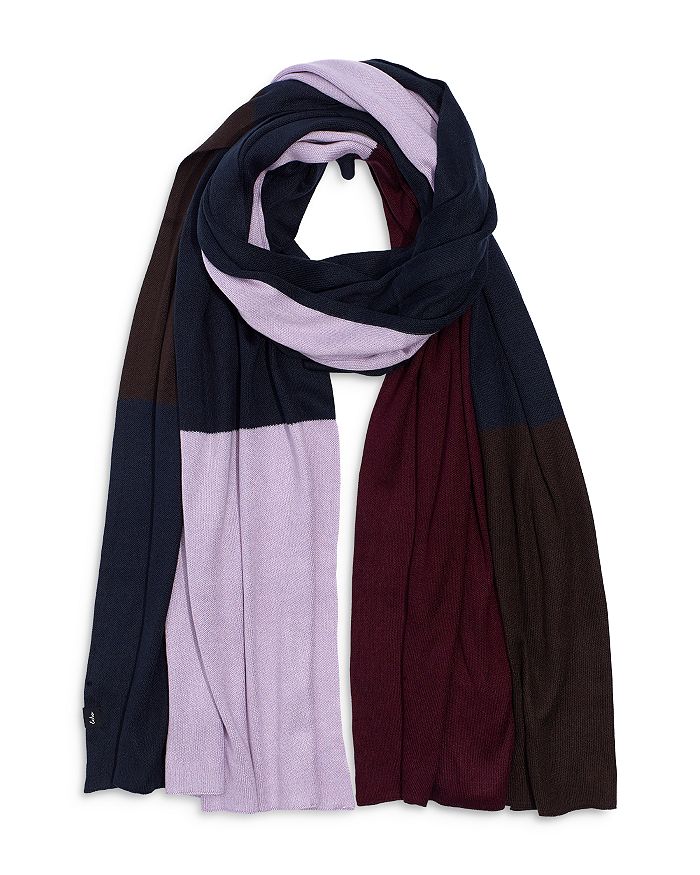 Echo Colorblock Silk Knit Scarf | Bloomingdale's