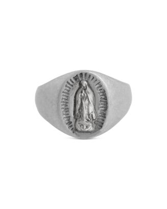 ALLSAINTS Sterling Silver Saint Signet Ring | Bloomingdale's