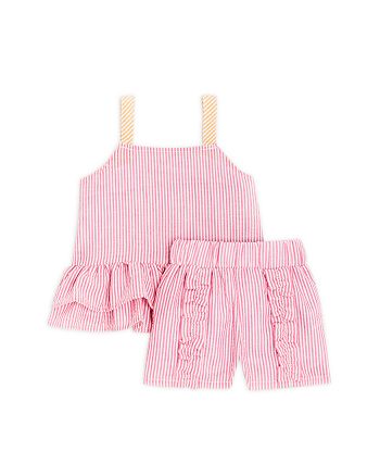 Sovereign Code Girls' Marianne + Estelle Seersucker Ruffle Top & Shorts ...