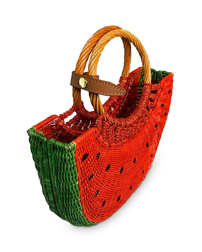 SERPUI Watermelon Small Wicker Basket Bag | Bloomingdale's