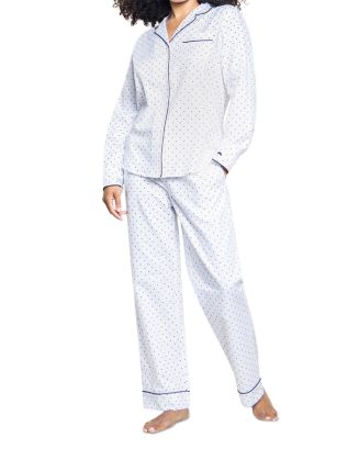 Petite Plume Pin Dots Cotton Pajama Pants Set | Bloomingdale's