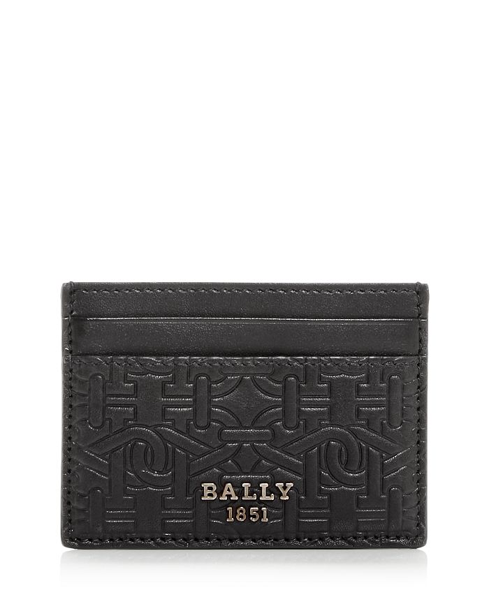 Bally Logo Embossed Leather Card Case | Bloomingdale's