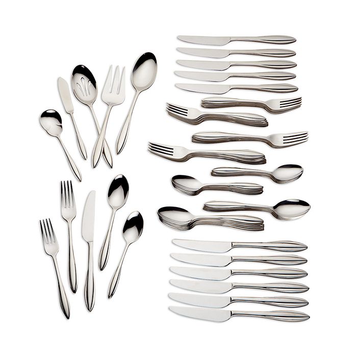 Lenox Lenox Sculpt 65-Piece Flatware Set | Bloomingdale's