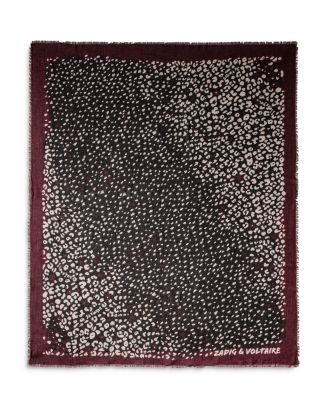 Zadig & Voltaire Delta Micro Leopard Print Scarf | Bloomingdale's