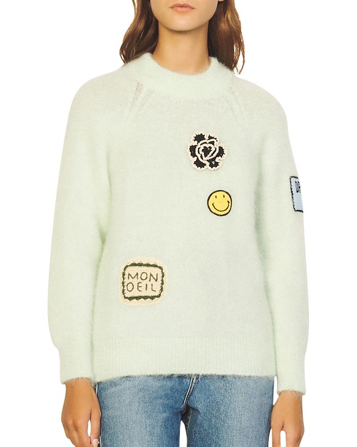 Sandro Tally Patch Sweater | Bloomingdale's