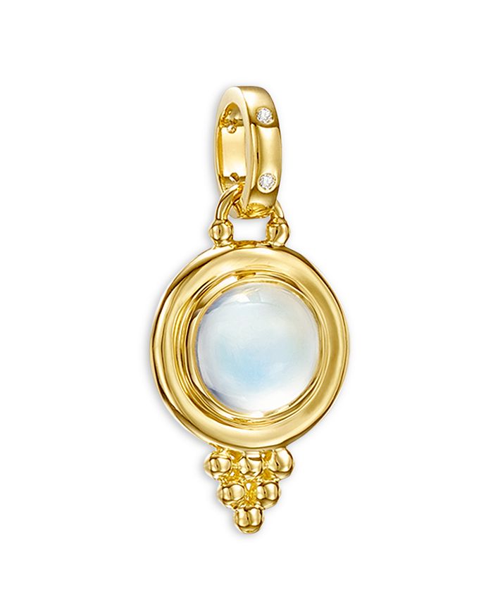 Temple St. Clair 18K Yellow Gold Classic Blue Moonstone & Diamond ...