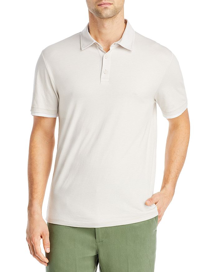 Vince Double Layer Striped Polo Shirt | Bloomingdale's