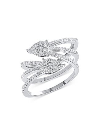 Bloomingdale's Diamond Open Bypass Ring in 14K White Gold, 0.75 ct. t.w ...