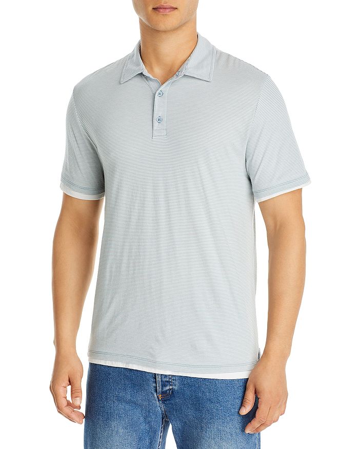Vince Double Layer Striped Polo Shirt | Bloomingdale's