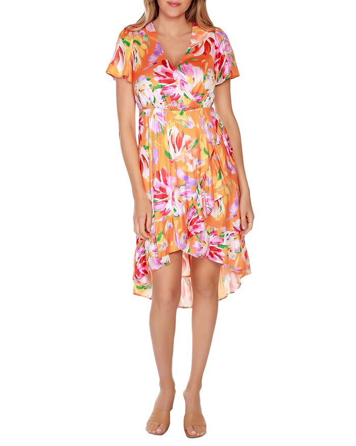 Belldini Floral Print Ruffled High Low Dress | Bloomingdale's