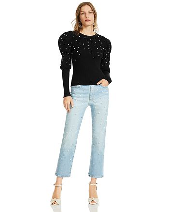 Jonathan Simkhai Levy Embellished Juliet Sleeve Sweater - 150th ...