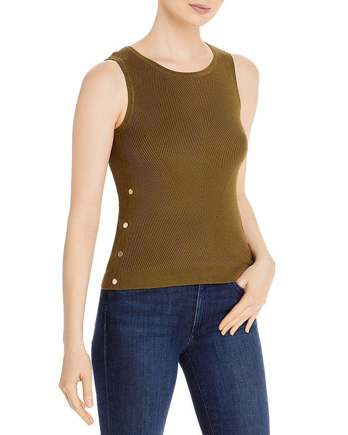 T Tahari Ribbed Knit Tank Top | Bloomingdale's
