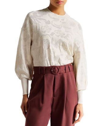Ted Baker Aziylea Magnolia Jacquard Sweater | Bloomingdale's